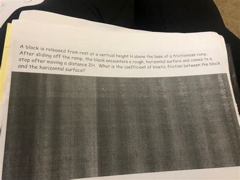 Solved A Block Is Released From Rest At A Vertical Height H Chegg