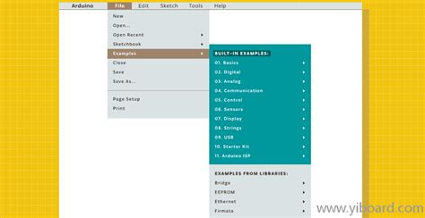 Arduino开发板官方教程内置示例 目录 Arduino专区 一板网电子技术论坛
