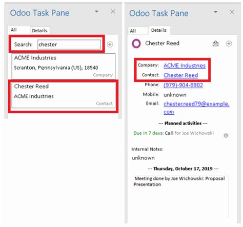 Outlook Add In For Odoo ERP TractionERP