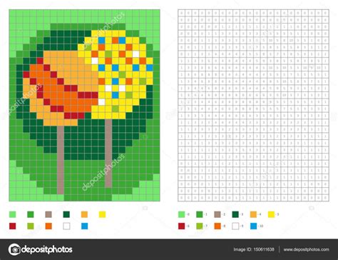 Página Para Colorear Para Niños Píxeles Para Colorear Con Cuadrados