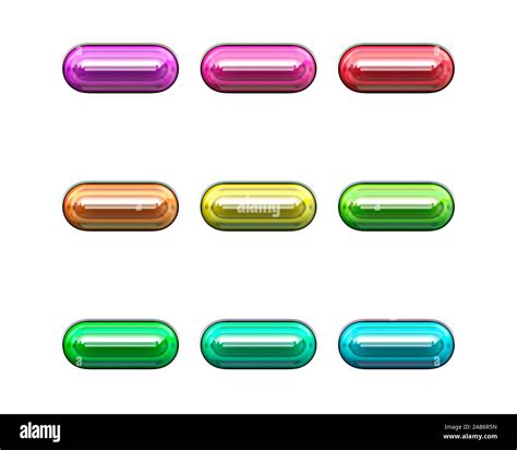 An Illustration Of Different Colored Glass Buttons Stock Photo Alamy