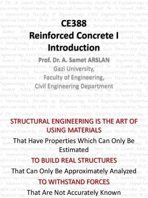 1 Rc 1 Lecture Notes Introduction Pdf Structural Load Strength Of