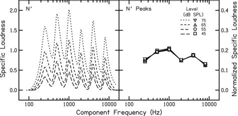 The Left Panel Shows Specific Loudness Patterns Generated By The Moore