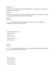 Module Quiz Docx Module Quiz Due Oct At Pm Points Questions Available