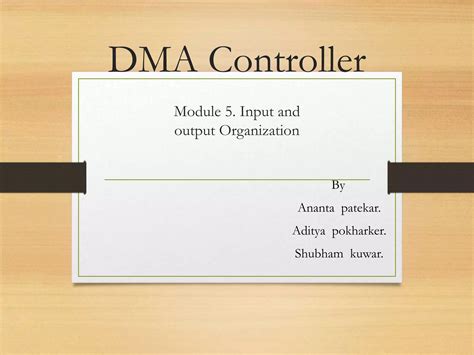 Direct Memory Access Pptx