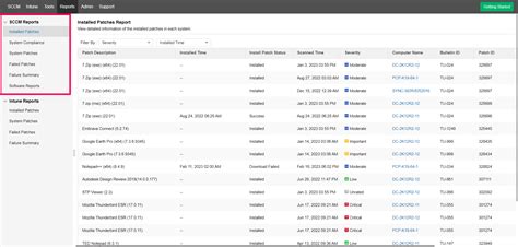 SCCM Reports ManageEngine Patch Connect Plus