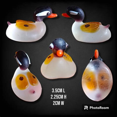 1970s Vintage Frosted Glass Miniature Duck Excellent Condition On Carousell