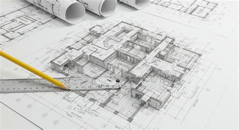 Architectural Blueprints Featuring Detailed Plans Of A Building Layout