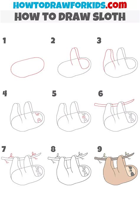 How To Draw A Sloth Easy Step By Step Tutorial
