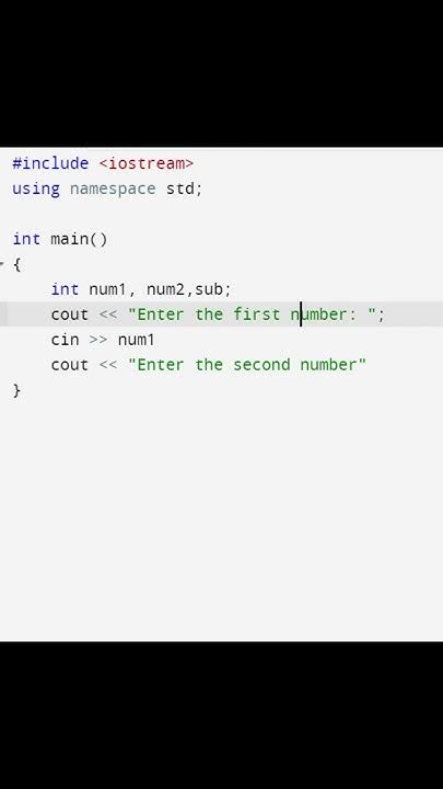 How To Get The Subtract Of Two Numbers In C Mr Coder Easycode Codeing Coding C Youtube