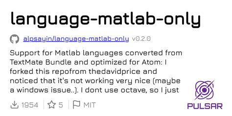 Language Matlab Only