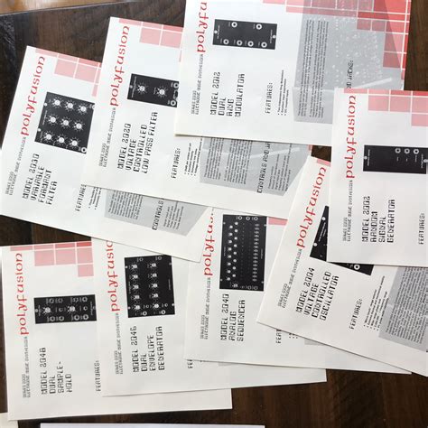 MATRIXSYNTH Polyfusion Vintage Modular Synthesizer Brochures Price List