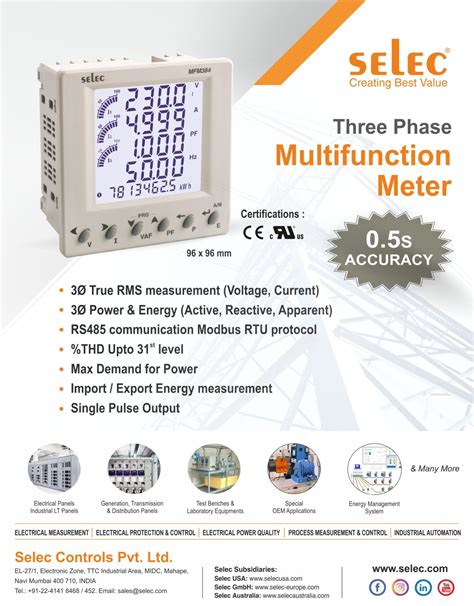 Selec Seleccontrols Madeinindia Digital Meter Creatingbestquality Product