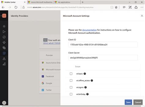Xamarin Authentication And Data Access With Visual Studio Mobile Center Microsoft Learn