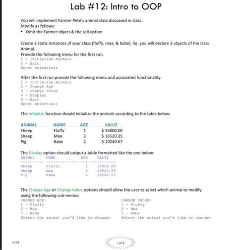 Solved Lab 12 Intro To Oop You Will Implement Farmer
