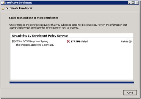 Certificate Enrollment Web Service Ces Doesnt Work Correctly On