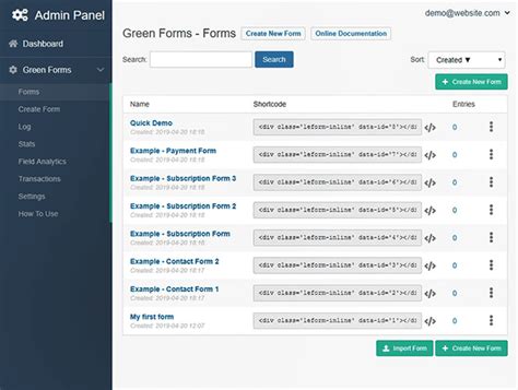 Green Forms Form Builder Php Script Inkthemes