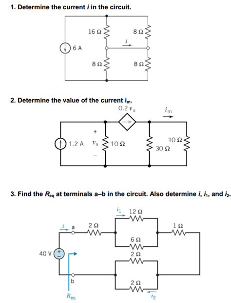 Solved 1 Determine The Current I In The Circuit 2