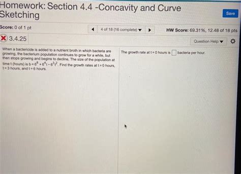 Solved Homework Section 44 Concavity And Curve Sketching