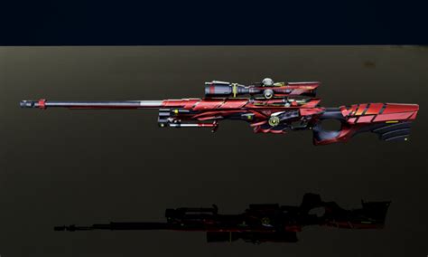 3d Red Awm Low Poly 3d Model In Machine Gun 3dexport