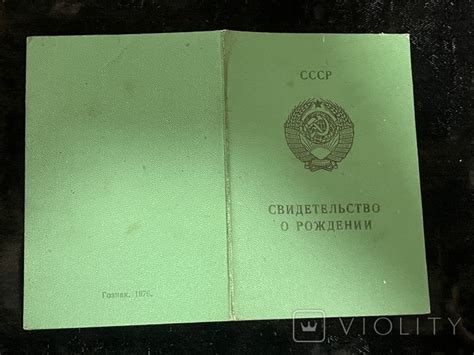 Свідоцтво про народження 116561629 купити Violity