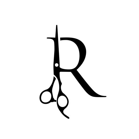 Initial R Scissors 9395353 Vector Art At Vecteezy