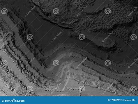 Digital Elevation Model Of A Quarry Stock Illustration Illustration