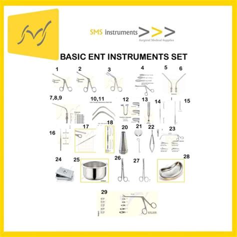 Basic Ent Instruments Set Nazmed Sms Sdn Bhd
