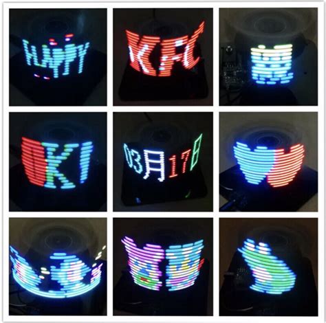 Diy Rgb Electronic Rotating 16 Rgb Smd Led Disc Kit Pov Soldering Trai Sm Components