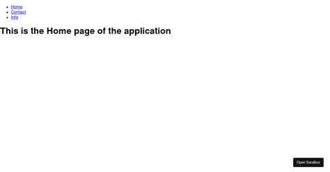 Demo Routing App Codesandbox