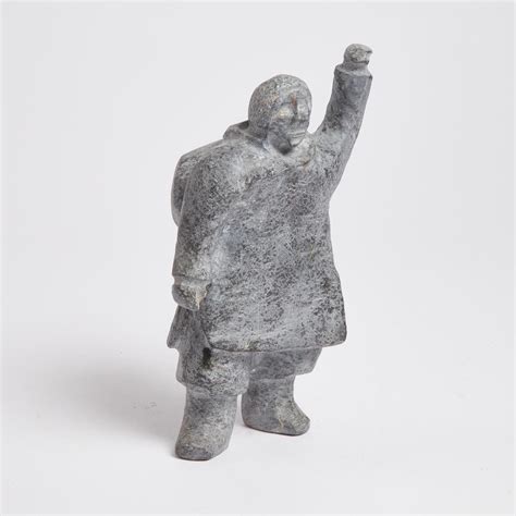Lot Basil Aptanik ᐸᓯ ᑕᑕᓂ B 1952 Figure With Arm Raised