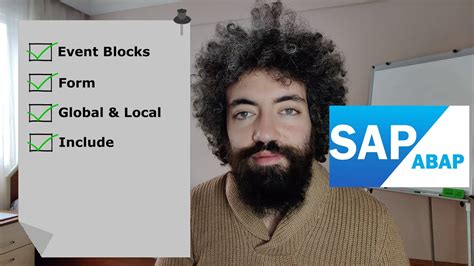 Sap Abap Eğitimi 6 Event Blocks Form Ve Include Youtube