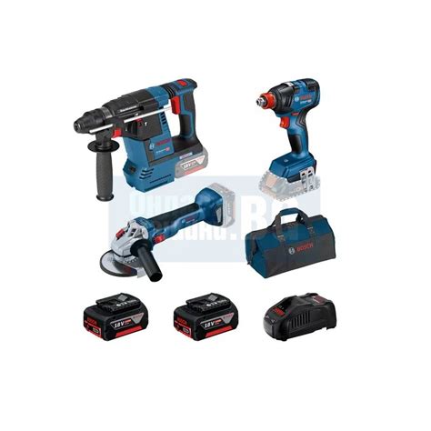 Акумулаторен перфоратор Bosch GBH + гайковерт • Ценa
