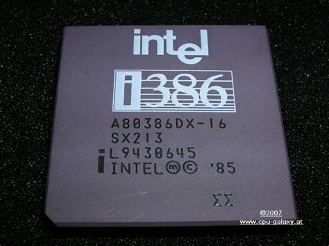 Cpu Galaxyat Vintage Chips Intel 80386 Section