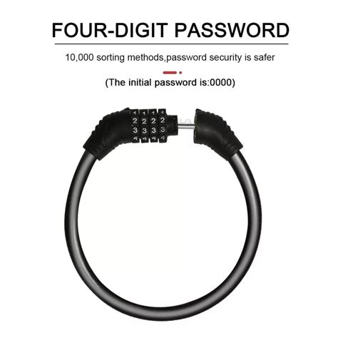 4 Digits Password Bike Lock The 1k Shop