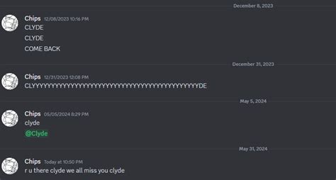 I Found These Old Clyde Messages And The Clyde Bot Recently Edited All Of Its Messages To Show