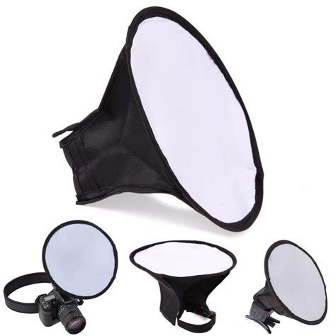 20 cm ronde flash softbox diffuser speedlight mini grandado