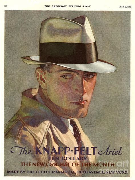 Knapp Felt 1930 1930s Usa Mens Hats Drawing By The Advertising Archives