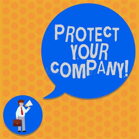 Writing Note Showing Protect Your Company Business Photo Showcasing