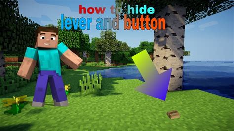 How To Hide Lever And Button In Minecraft Minecraft Youtube