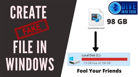 How To Create A Fake File Of Any Size Youtube