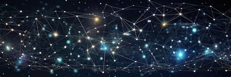 네트워크 연결 및 디지털 데이터 배경 개념 배너 벽지 Generative Ai 프리미엄 사진