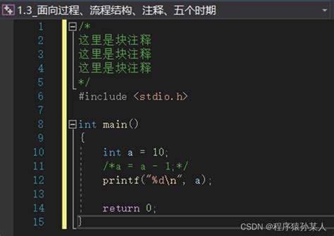 13 面向过程、流程结构、注释、五个时期 Csdn博客