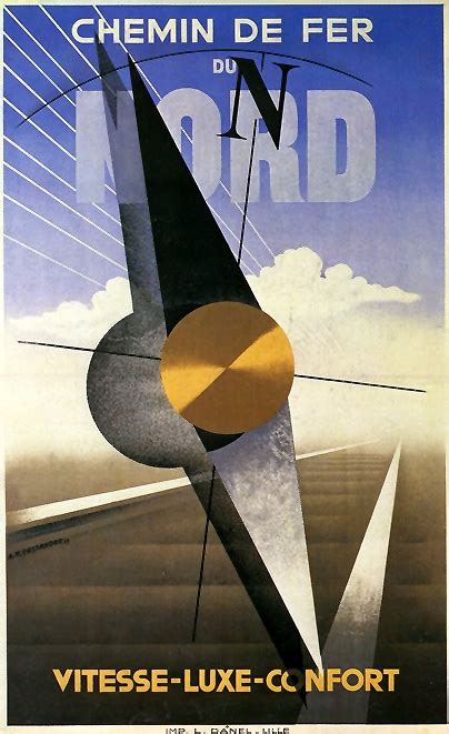 Designed By Am Cassandre 1929 Póster Sobre Viaje Pósters Art Deco