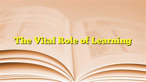 The Vital Role Of Learning Soar Edu