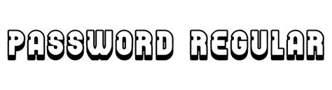Password Regular Font FFonts Net