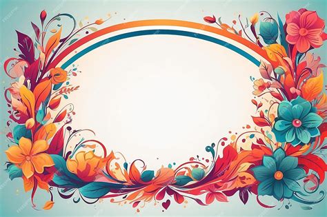 premium photo a colorful border adobe illustrator file is available
