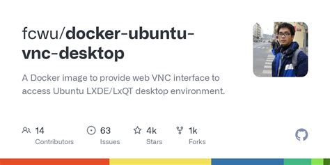 Github Fcwudocker Ubuntu Vnc Desktop A Docker Image To Provide Web Vnc Interface To Access