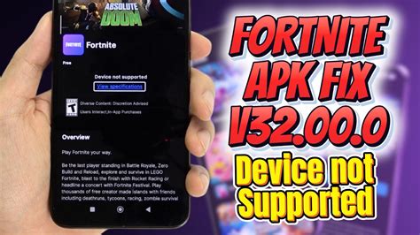 Download Fortnite Apk Fix V32000 For Device Not Supported In 2024 Youtube