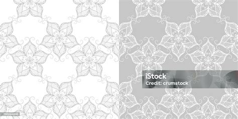 단색 완벽 한 패턴 컴파일 인도 스타일의 회색과 흰색 배경 0명에 대한 스톡 벡터 아트 및 기타 이미지 0명 기하 도형